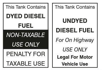 Diesel Regulations Decal – CHS Petroleum