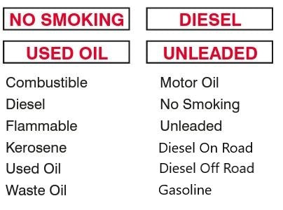 Decals and Warning Labels – CHS Petroleum